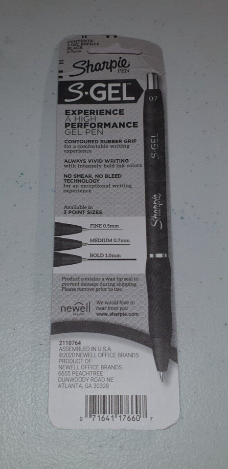 Sharpie Pen S-Gel 2 Gel Refills Black Ink Medium 0.7mm NEW 2096168 | eBay