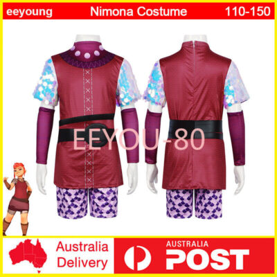 Kids Movie Nimona Cosplay Costume Girls Halloween Party Fancy Outfits ...