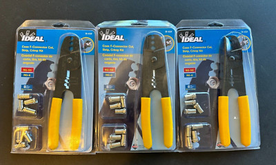 IDEAL Coax Strip And Crimp Tool Wire Stripper Kit 30-433F RG-59 RG -6 ...