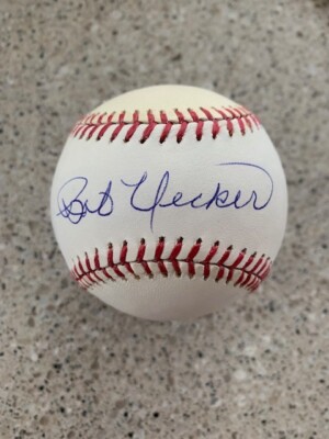 BOB UECKER "MR BASEBALL" BREWERS SIGNED AUTOGRAPHED RAWLINGS BASEBALL ...