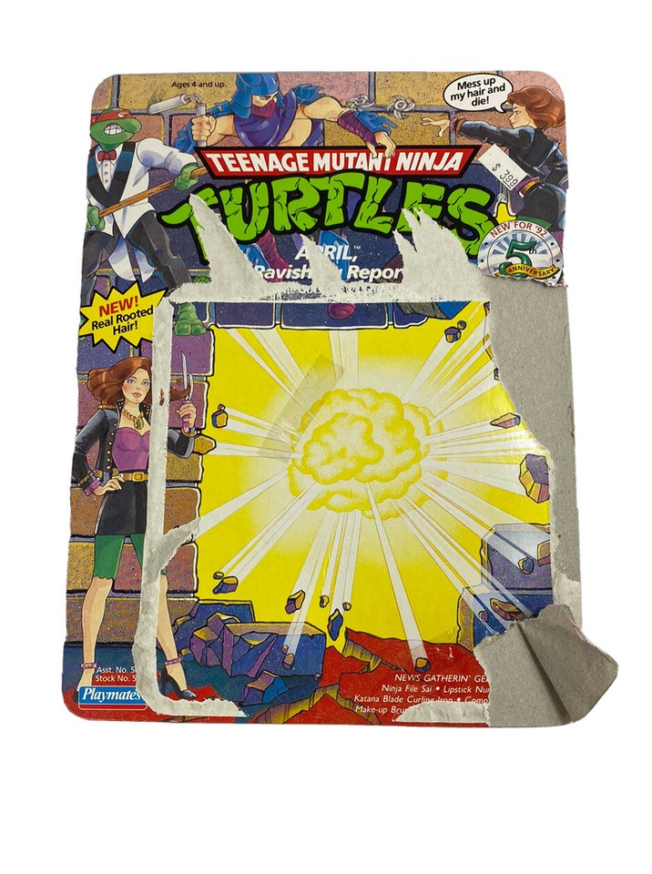 April the Ravishing Reporter Vintage TMNT Ninja Turtle Figure File Bio ...