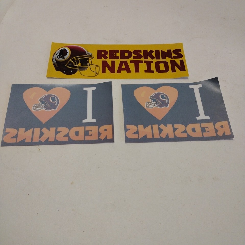 WASHINGTON REDSKINS FOOTBALL Team Bumper Sticker & Window Decals Lot | eBay