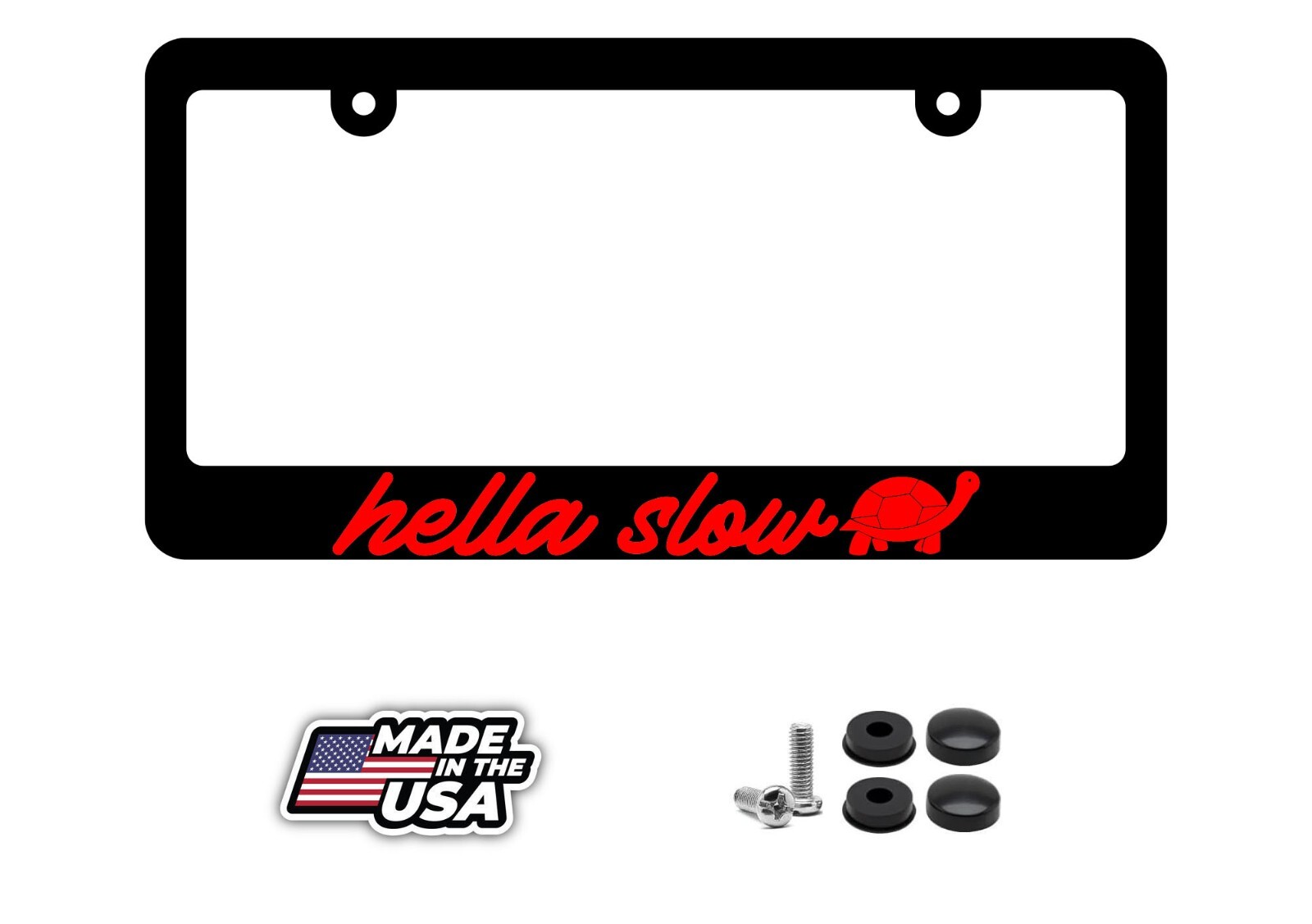 Hella Slow License Plate Frame Lowered jdm funny low slow - Red art | eBay