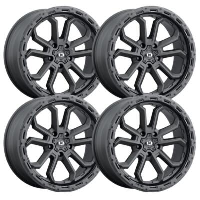 (Set-4) Vision 405 Korupt 18x9 6x120 12mm Satin Black Wheels Rims 18 ...