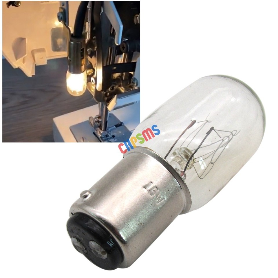 5PCS Light Bulbs FIT for Singer Home Sewing Machine 1.5W 110 Volts Push ...