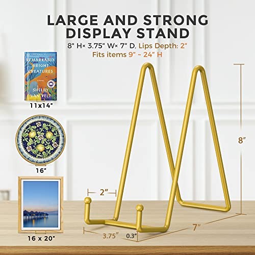Large Plate Stands for Display - Metal Plate Holder Display Stand + 8 ...