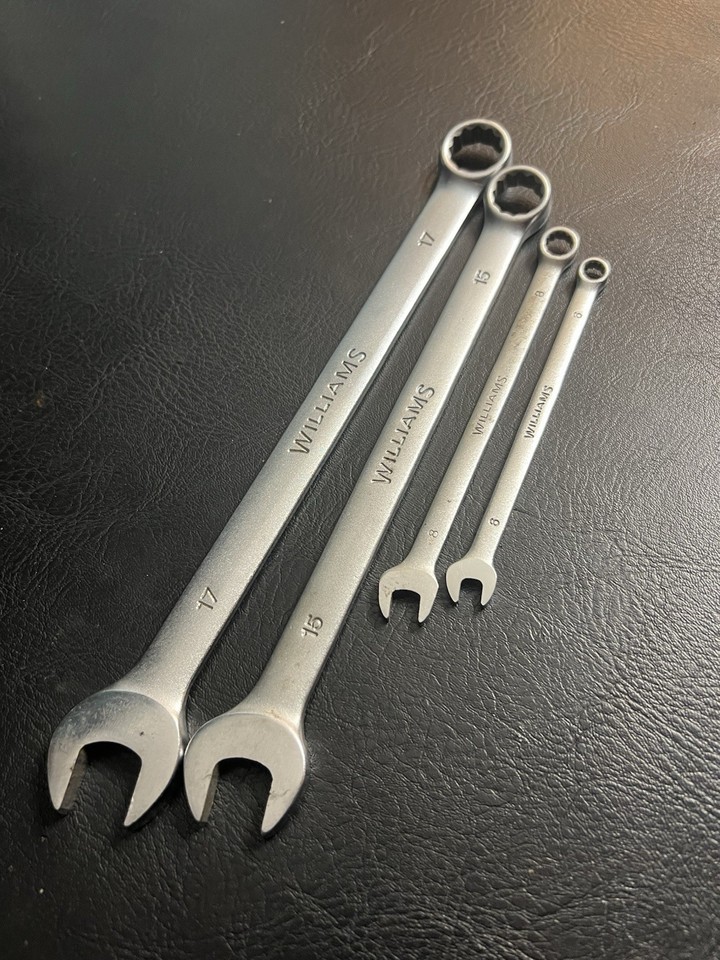 Lot Of 4 Williams Combination Wrench Set 17 15 8 6 Metric 11517 11515 ...
