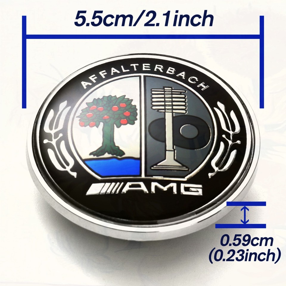 Front Hood Black Chrome Apple Tree Flat Paste Badge For AFFALTERBACH ...