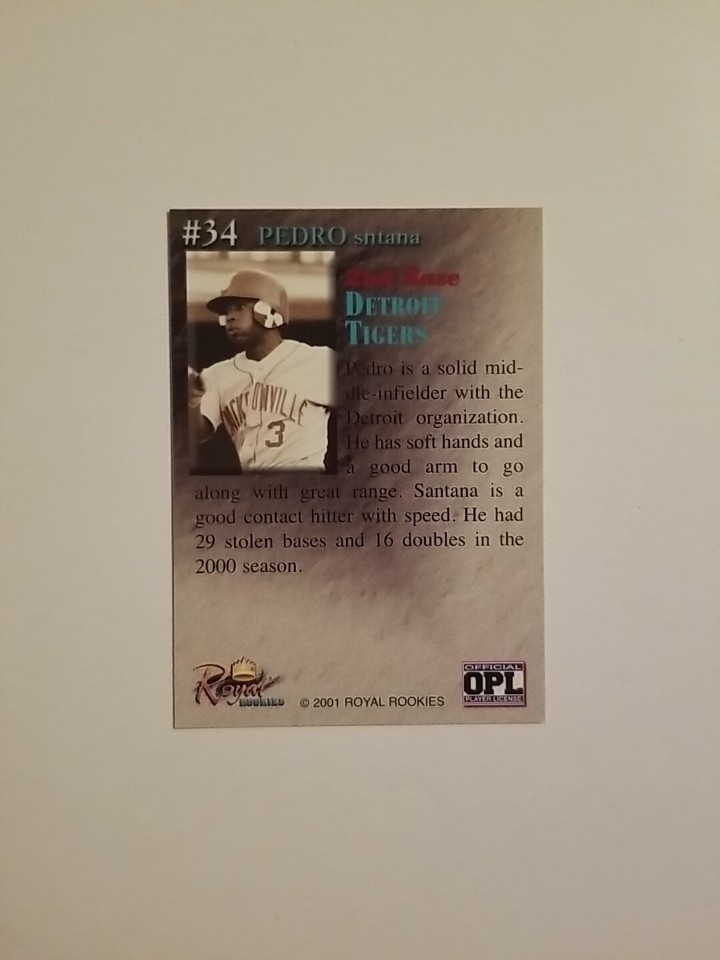 Pedro Santana autographed (Detroit Tigers) 2001 Royal Rookies #34 #1371 ...