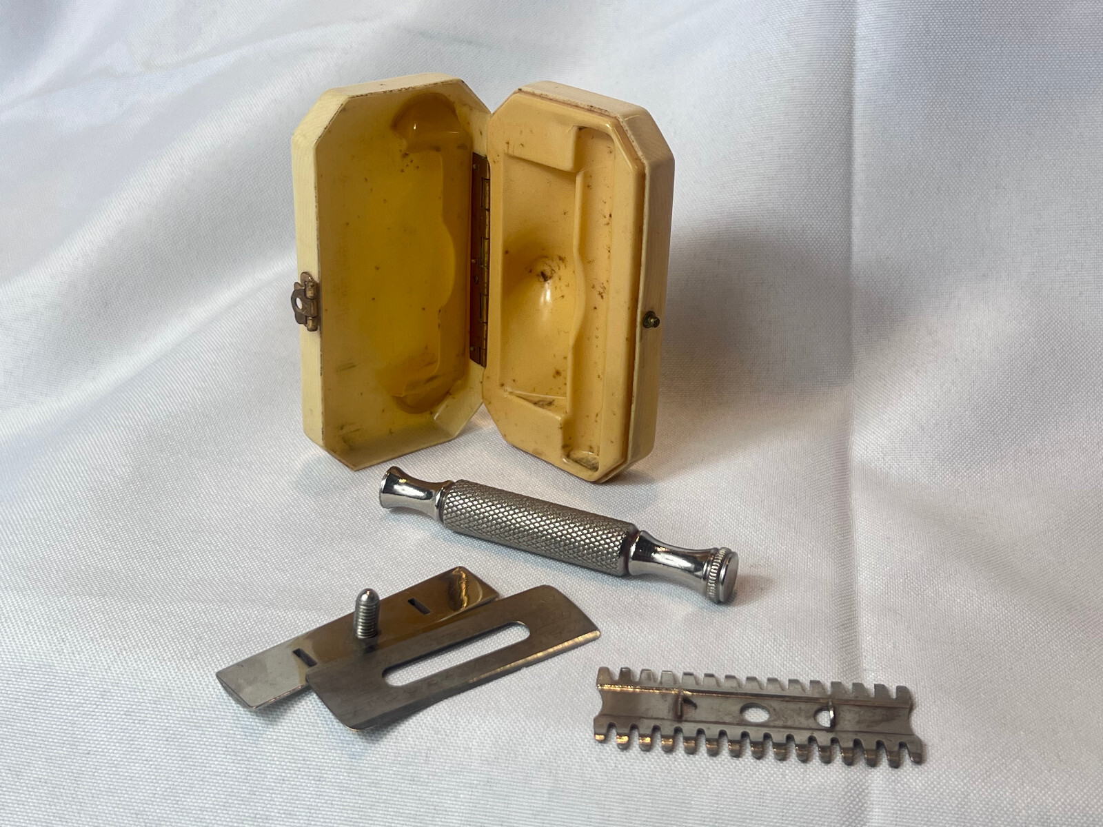 Vtg Durham Duplex Safety Razor Set Travel Double Edge in Celluloid Case ...