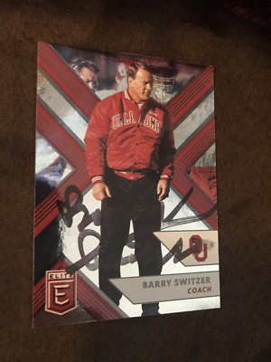 Barry Switzer Signed Football Trading Card Autographed Coach | eBay