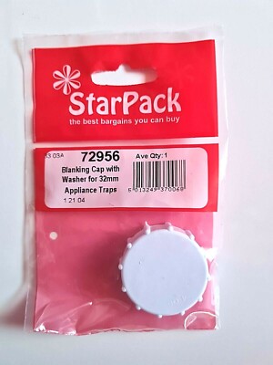 1" BSP (32mm) Blanking Cap Stop End For Washing Machine Dishwasher Sink ...