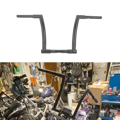 Gloss Black 12" Rise Ape Hangers Handlebars For Harley Heritage Softail ...