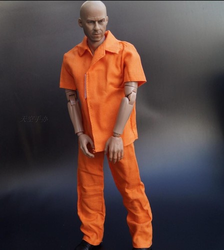 1/6 Orange Prison Uniform clothes for 12" figure Phicen hot toys ...