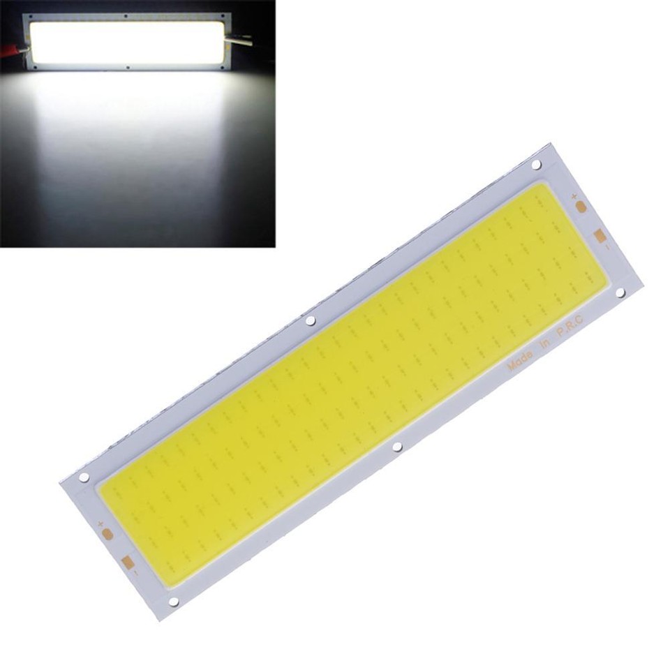 12V 10W COB Panel Light LED Strip Light Lamp Bulb 120X36mm White Light ...