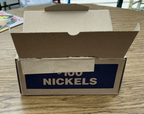 Box of 50 Unsearched Jefferson Nickel Rolls! ($100) Circulated Coins ...