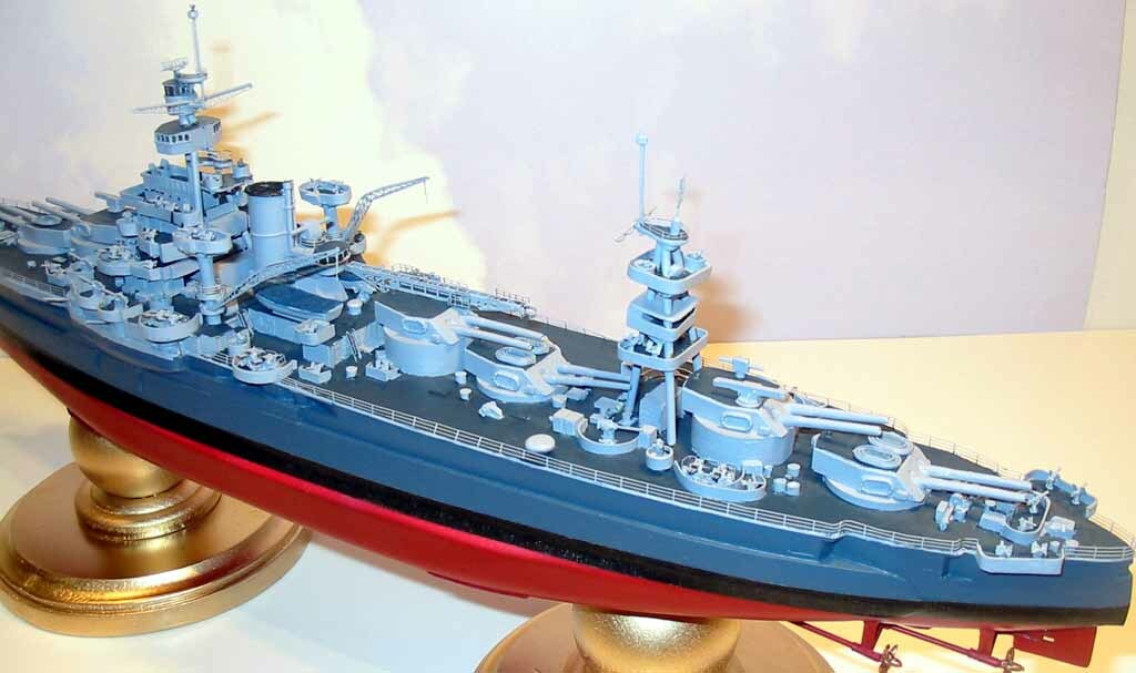 1/350 ISW 4095 USS Arkansas 1944 (Wyoming Class) Resin & PE Brass Model ...