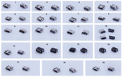 USB C Buchse Einbau Ladebuchse Lötbuchse 5 - 22 Pins usb connector ...