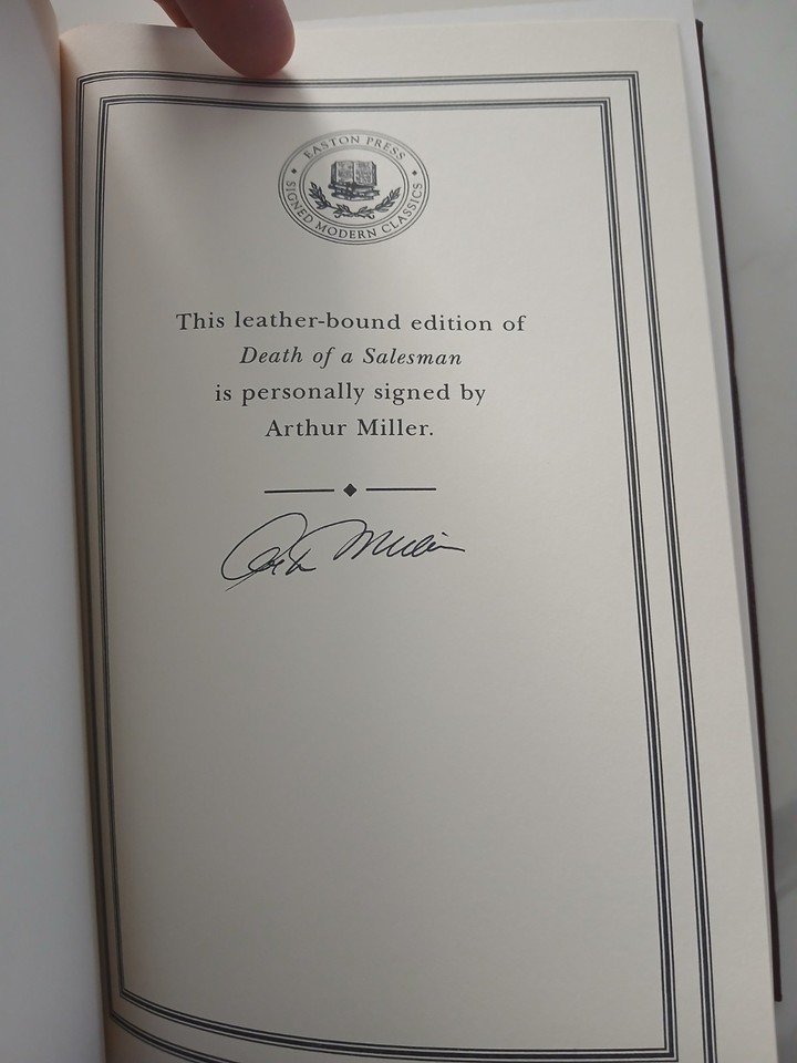 Easton Press signed DEATH OF A SALESMAN by Arthur Miller | eBay