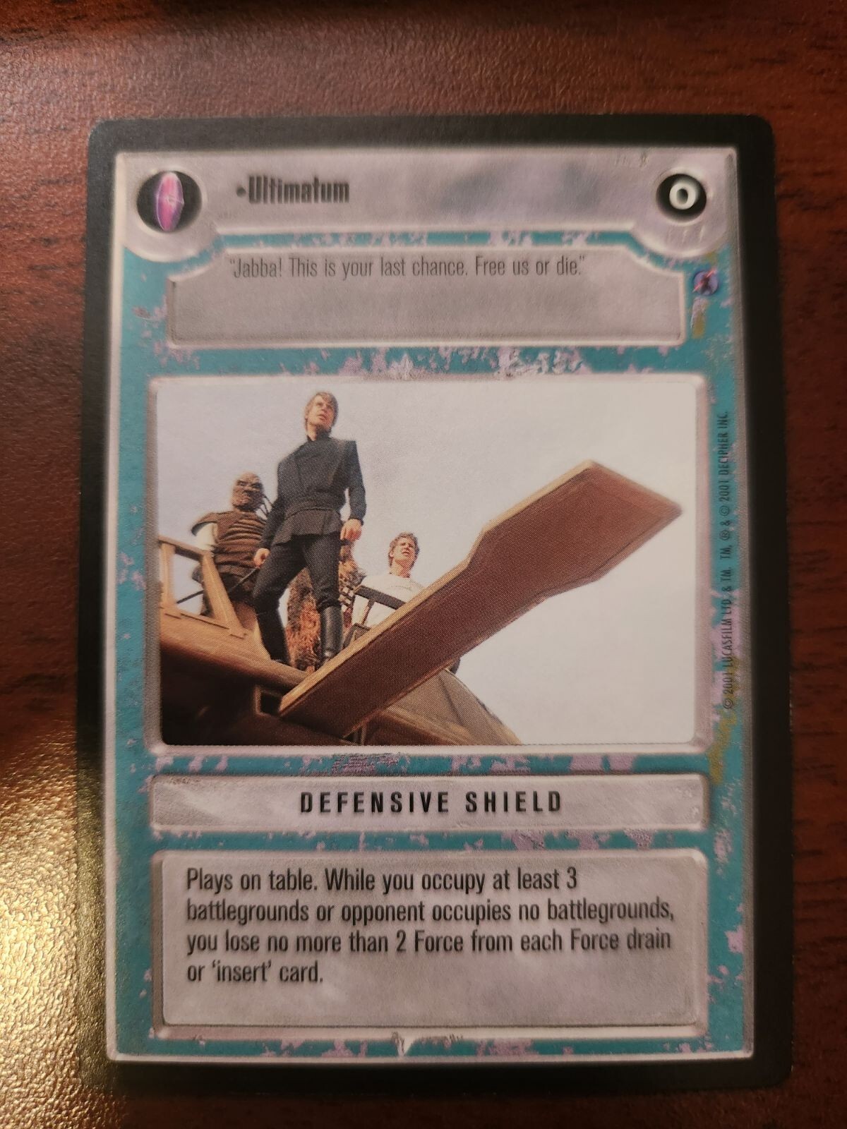 Star Wars CCG SWCCG Ultimatum Reflectons III 3 Premium Card Rare Set ...