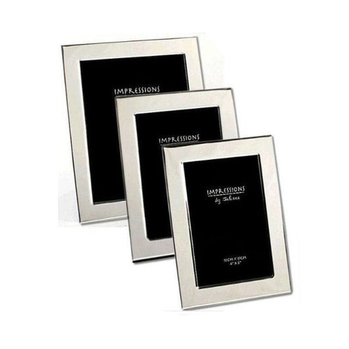 Personalised Silver Plated Photo Frame Plain Engraved Picture Gift ...