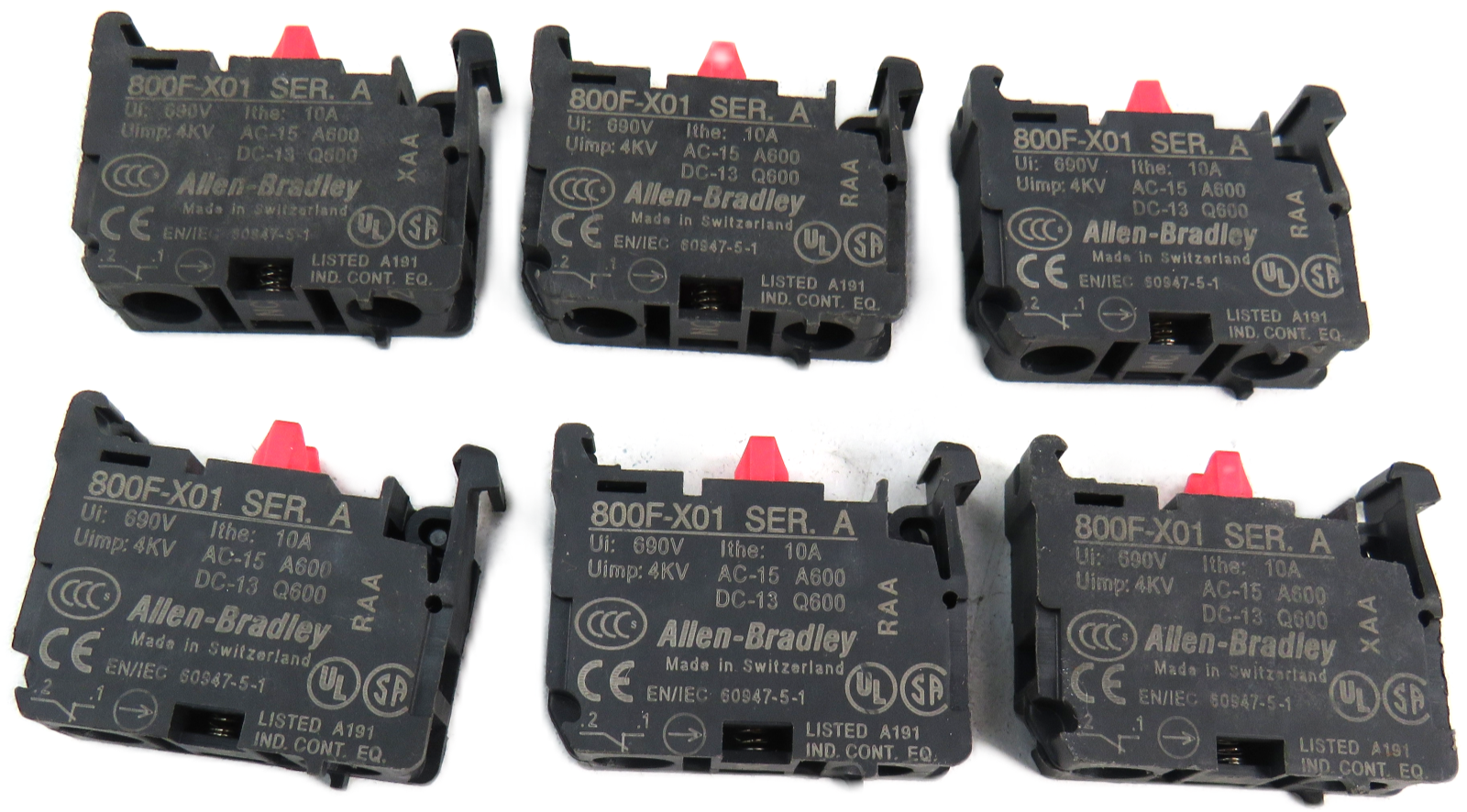 ALLEN BRADLEY 800F-X01 Lot of 6 | eBay