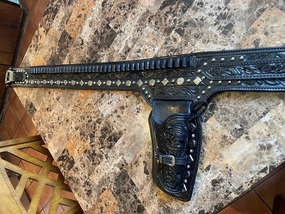 D.A.D CUSTOM LEATHER Hand Tooled The Lone Ranger Single Holster and ...