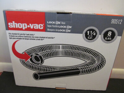 Genuine Shop Vac 8' Lock On Hose 1-1/4" Fits Standard & LockOn Tank ...