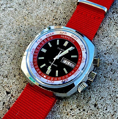 Vintage Men’s Clinton Perpetua Automatic Compressor Watch | eBay