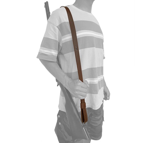 Buffalo Leather Rifle Sling Shotgun Sling / Brown_Adjust Handmade_1 ...