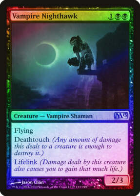 Vampire Nighthawk FOIL Magic 2013 / M13 PLD Black Uncommon MTG CARD ...