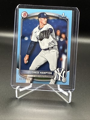 2025 Bowman Chrome Chase Hampton /499 1st Sky Blue RC #BP-57 NY YANKEES ...