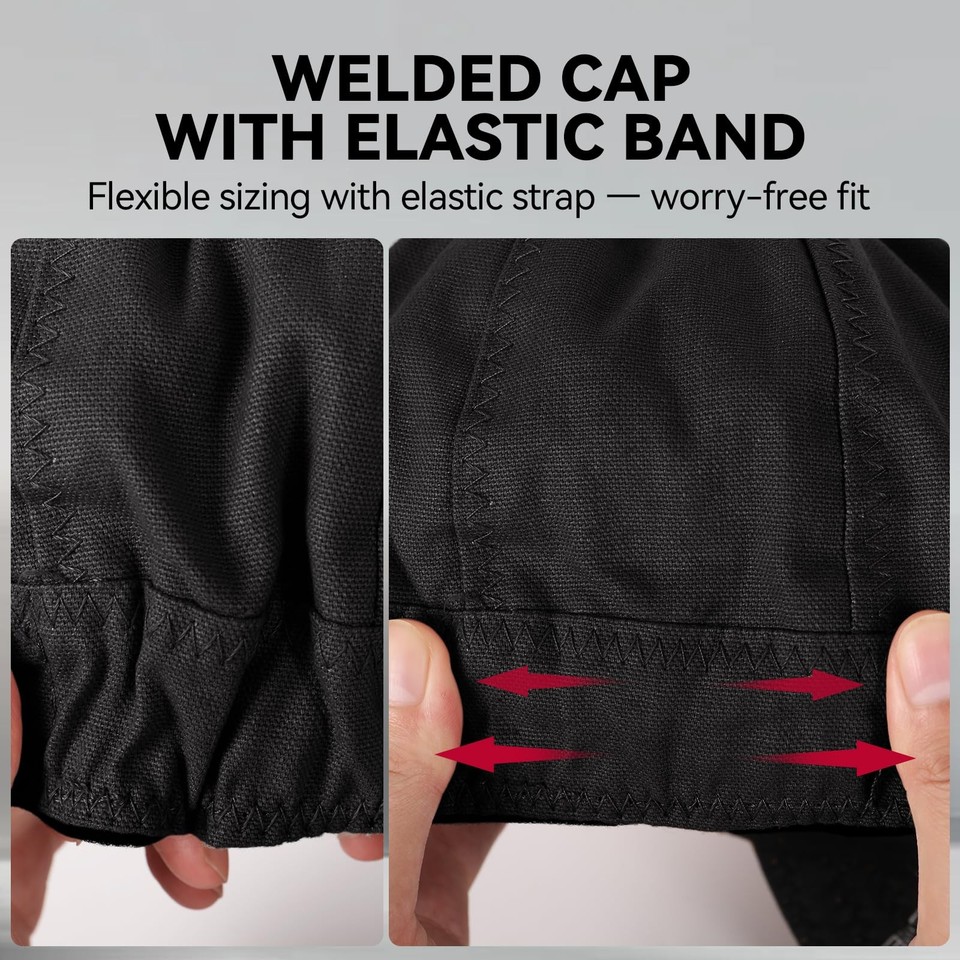 Reversible Welding Cap with Elastic Retractable Band, 8 Panel ...