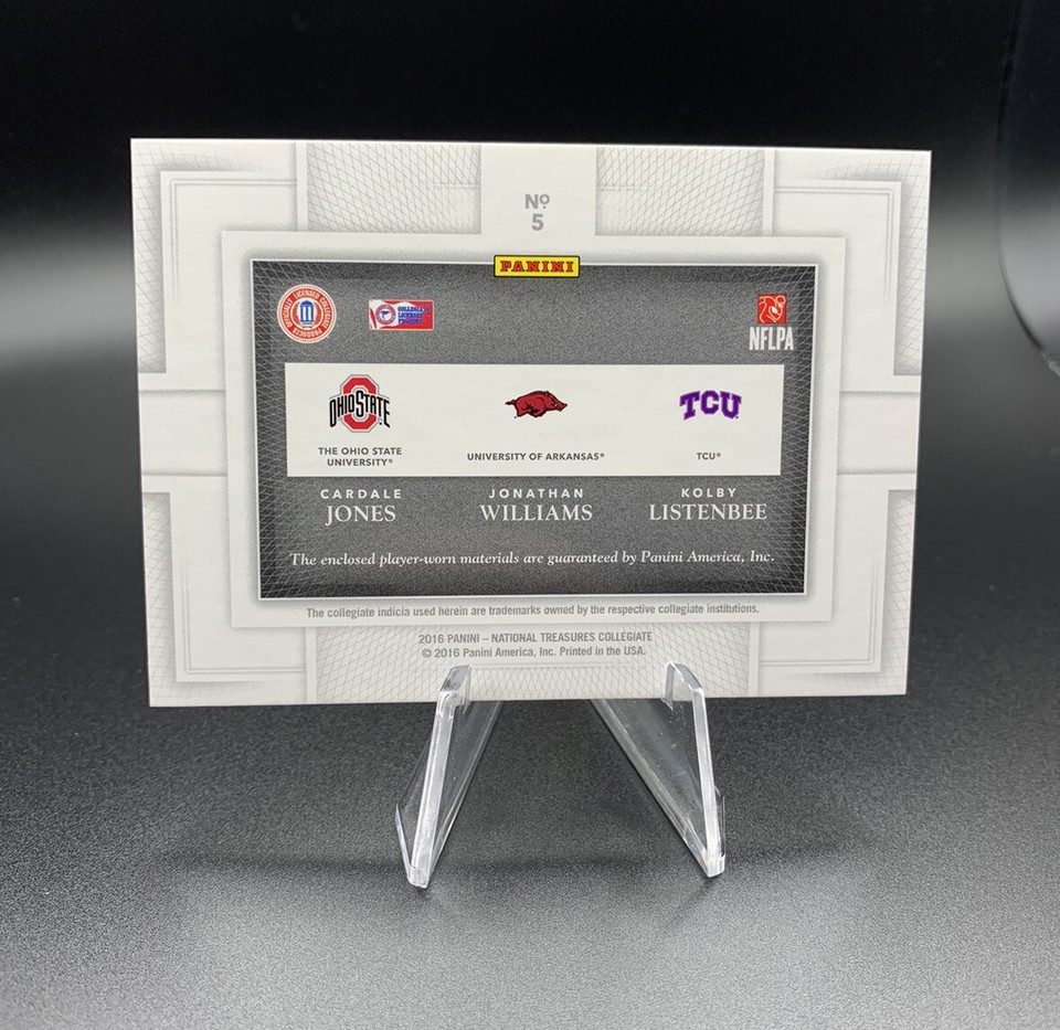 2016 National Treasure Cardale Jones Williams Listenbee Jersey #91/99 ...