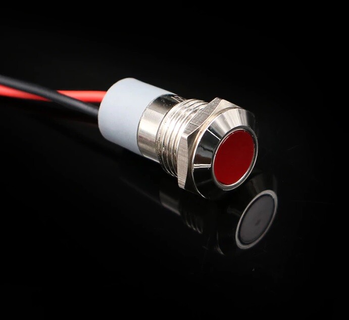 Round LED Waterproof 6mm 8mm 10mm 12mm 14mm 5V 12V 24V 220V Red, White ...