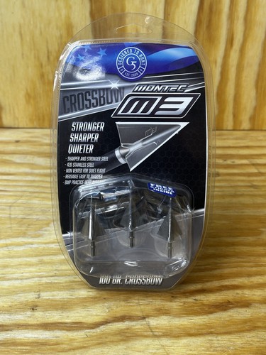 G5 Montec M3 100/125 Grain Fixed 3 Blade Broadhead/Crossbow Broadhead ...