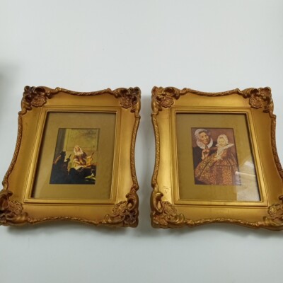 Corot Souvenir Gold Frames #63 & 80, Made In USA 7"x6" Prints Vintage ...