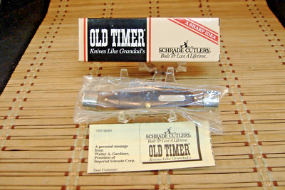 SCHRADE OLD TIMER 8OT SR. STOCKMAN U.S.A. VINTAGE NOS CARBON STEEL ...