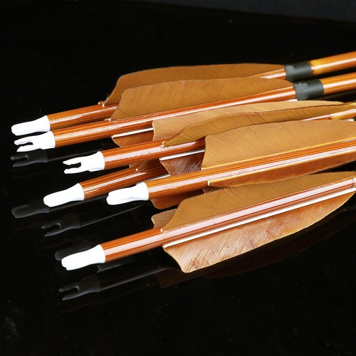 31.6" Archery Spine 500 Arrow 4" Fletching with O-ring Rubber Washer ...