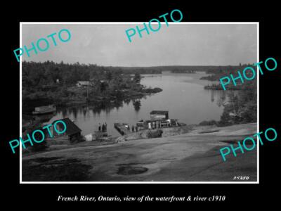 OLD LARGE HISTORIC PHOTO OF FRENCH RIVER ONTARIO CANADA THE WATERFRONT ...