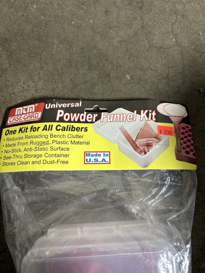 POWDER FUNNEL KIT RELOADING POWDER FUNNEL KIT MCM CASE GARD UNIVERSAL ...
