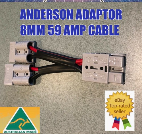 Anderson style Plug 50 amp Connector Double Y Adaptor 8mm Twin Auto ...