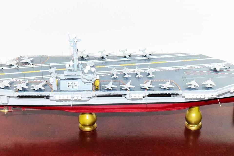 USS Nimitz CVN-68 Aircraft Carrier Model,Navy,Scale Model,Mahogany ...