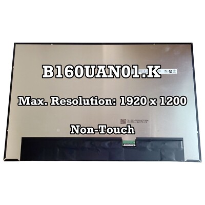 B160UAN01.K 16" 1920X1200 LCD Screen Display Panel WUXGA IPS Non-Touch ...