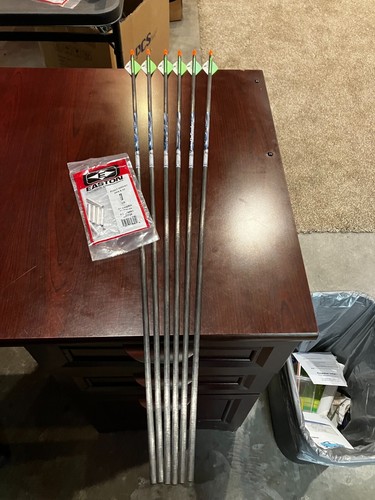 6pk Easton/Beman Defender 400 Arrows Green/White 2" Vanes | eBay