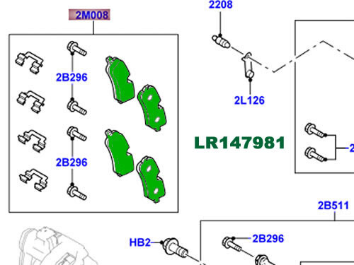LAND ROVER FRONT & REAR BRAKE PADS RANGE ROVER RANGE R SPORT LR160069 ...