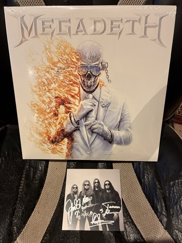 NEW MEGADETH THEIR LATEST ALBUM ON VINYL & HAND SIGNED ART CARD FACTORY ...