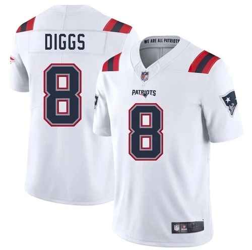 Men's Patriots #8 Stefon Diggs Robinson Limited Stitched Jersey S-3XL ...