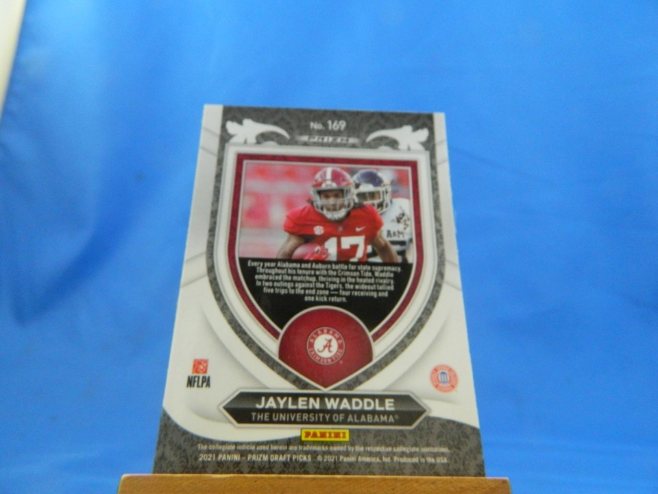 Jaylen Waddle Prizm Draft Picks 2021 RC Rookie Crusade Orange Ice Prizm ...