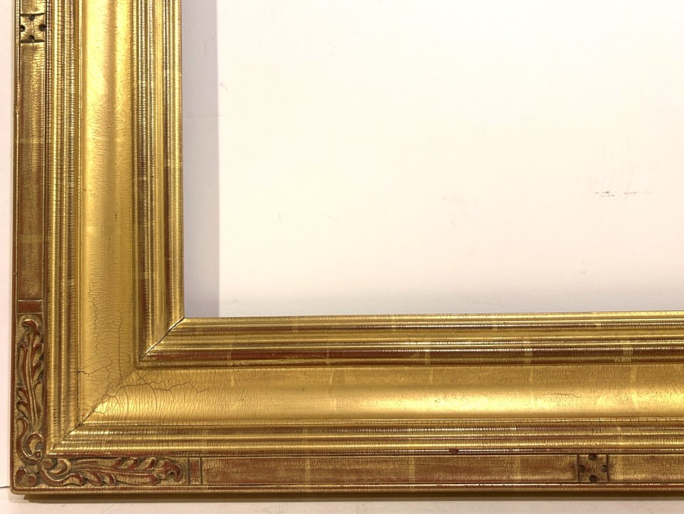 AMERICAN ARTS & CRAFTS STYLE Gilt Carved Picture Frame CARRIG ROHANE ...